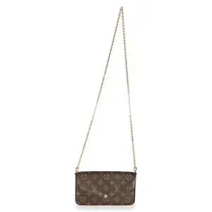 LOUIS VUITTON Monogram Canvas Felicie Pochette - Brown