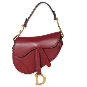 Dior Christian Dior Smooth Calfskin Mini Saddle Bag Red