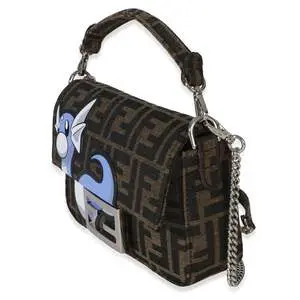Fendi Ff Jacquard Fabric Dratini Baguette Bag