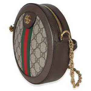 Gucci Gg Supreme Canvas Mini Ophidia Round Shoulder Bag