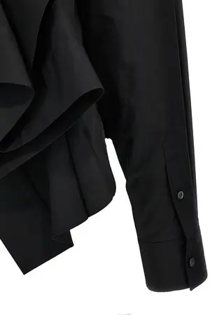 Sacai Poplin Long-sleeved Shirt With Back Flounces