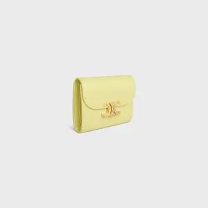 Celine Small Flap Wallet Triomphe In Shiny Calfskin