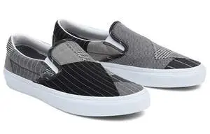 VANS Classic Slip-on Patchwork Sneakers - Gray/black