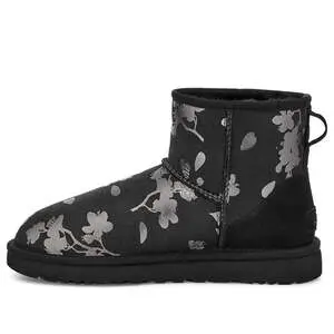 UGG Classic Mini Floral Foil Boots - Black