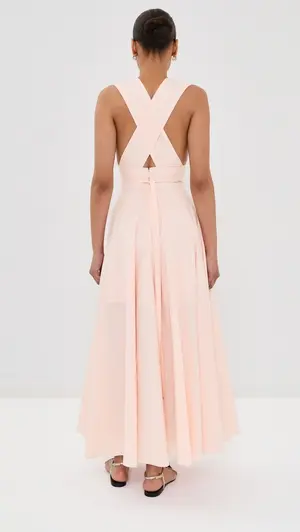 Another Tomorrow Cutout Circle Dress