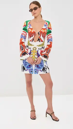 Stella Jean Totem Midi Dress