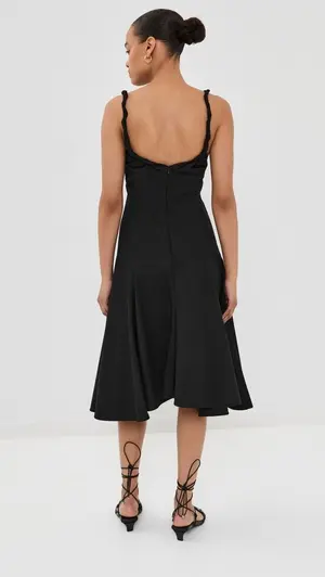 Proenza Schouler Leo Dress In Classic Cotton Shirting - Black