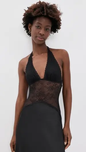 RUNAWAY THE LABEL Lilith Halter Maxi Dress