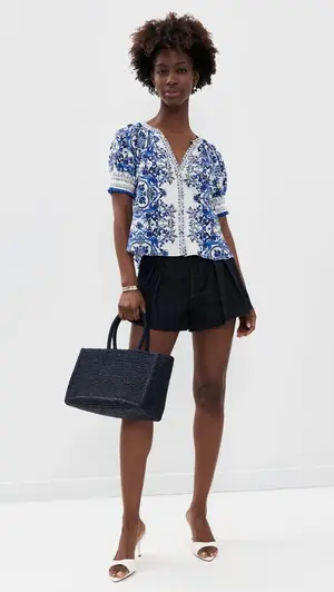 Alice + Olivia Thalia Button-down Blouse