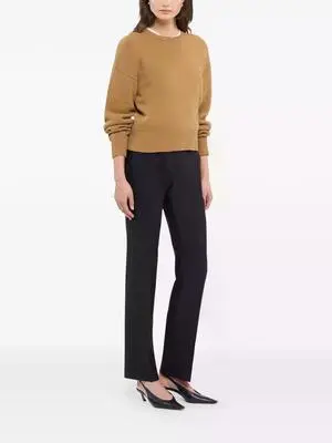 Another Tomorrow Darted Cashmere Sweater - Neutrals