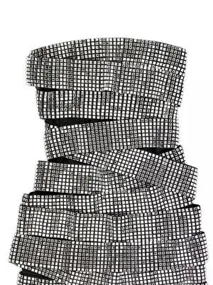 AREA Disco Ball Mini Dress