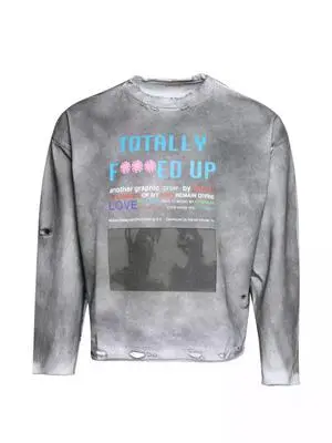 ASTRUM Distressed-effect Graphic-print T-shirt