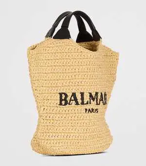 Balmain Mini Crochet Tote Bag