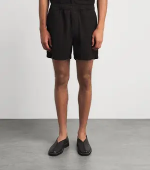 WAX LONDON Cotton Seersucker Relaxed Fit Shorts