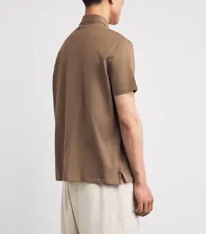 Ralph Lauren Purple Label X Wimbledon Cotton-cashmere Polo Shirt