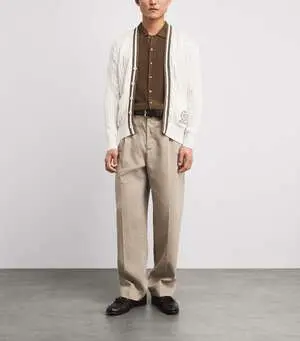 Ralph Lauren Purple Label Wimbledon Cable-knit Cardigan - Ivory