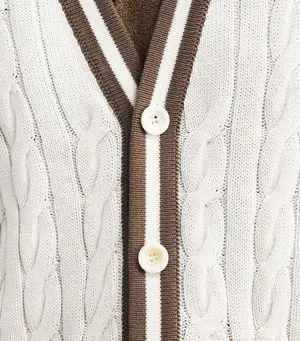 Ralph Lauren Purple Label Wimbledon Cable-knit Cardigan - Ivory