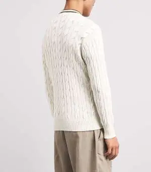 Ralph Lauren Purple Label Wimbledon Cable-knit Cardigan - Ivory