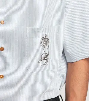 VIVIENNE WESTWOOD Organic Cotton Stripe Bowling Shirt