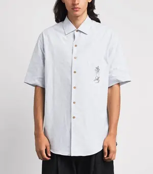 VIVIENNE WESTWOOD Organic Cotton Stripe Bowling Shirt