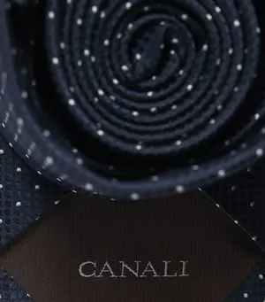 Canali Silk Polka Dot Neck Tie