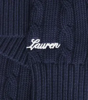 Polo Ralph Lauren Wimbledon Cable-knit Polo Sweater - Navy