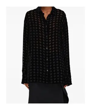 FERRAGAMO Devoré-effect Long-sleeved Shirt
