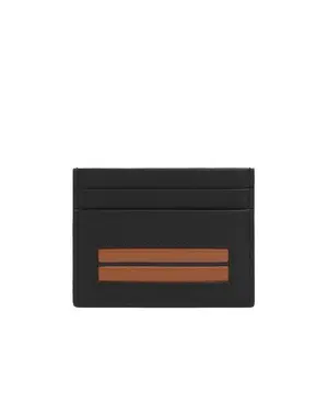 Zegna Leather Smooth Cardholder - Black