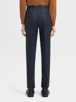Zegna Creased Wool Casual Trousers