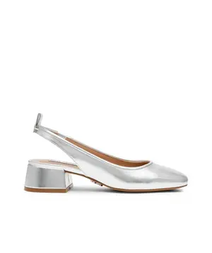 Steve Madden Slingback High-heeled Sandals - Silver
