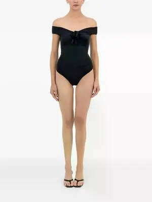 MAYGEL CORONEL Aljibe Ruched Swimsuit - Black