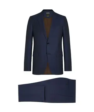 Zegna Single-breasted Tailored Suit - Blue