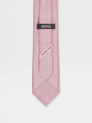 Zegna Logo Embroidered Pointed Tip Tie
