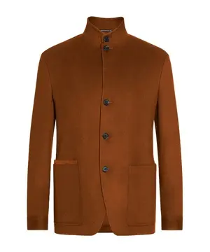 Zegna Fitted Chore Jacket With Leather Details - No