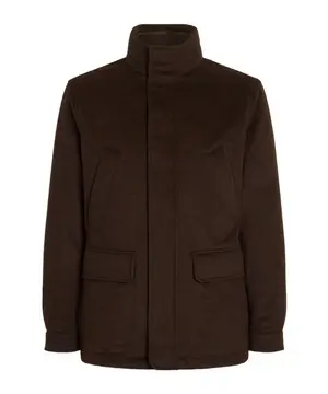 Zegna Cashmere High-neck Jacket - Black