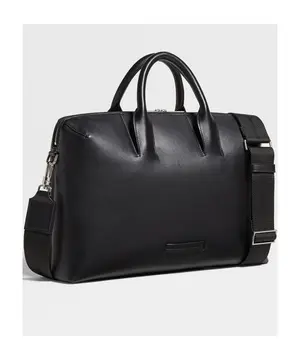 Zegna Logo Detailed Top Handle Briefcase