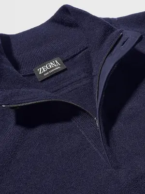 Zegna Zipper Turtleneck Sweater - No