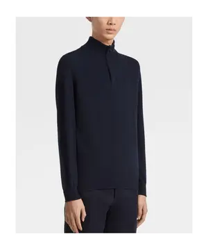 Zegna Zipper Turtleneck Sweater - No