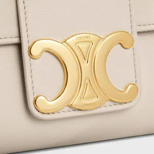 Celine Medium Victoire Bag In Supple Calfskin With Gold Finishes