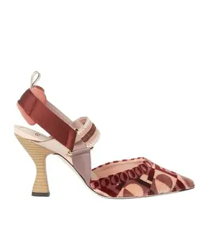 Fendi Colibr Pointed-toe Slingback Pumps - Pink