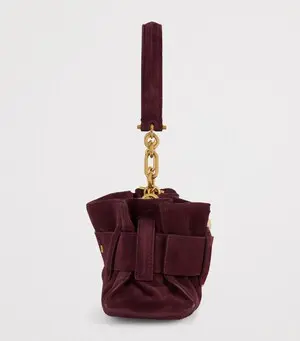 Balmain Suede Anthem Shoulder Bag - Red