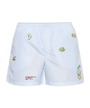 Casablanca Elastic Waist Swim Trunks - Blue