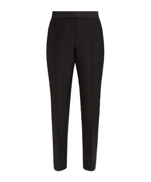 Zegna Side Sewn Pocket Wool Dress Trousers - Black