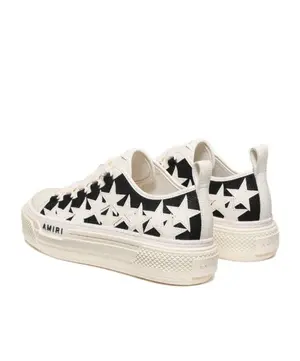Amiri Stars Court Low Top Sneakers - Black