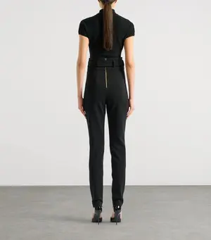 Balmain Rib-knit Merino Wool Turtleneck Bodysuit