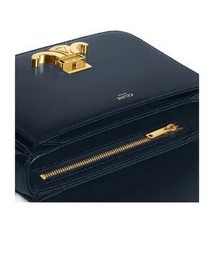 Celine Teen Triomphe Bag In Shiny Calfskin - Blue