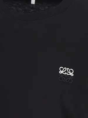 Loewe Logo Detailed Short Sleeved T-shirt - Black