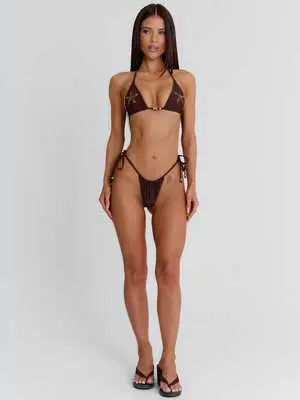 OUTCAST Paloma Bikini Top Chocolate Starfish
