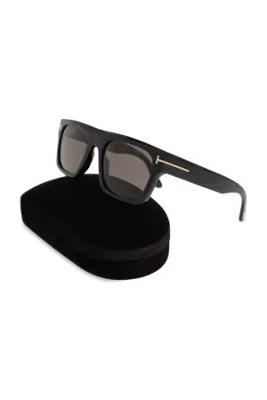 TOM FORD Rectangular Full Rim Sunglasses - Black