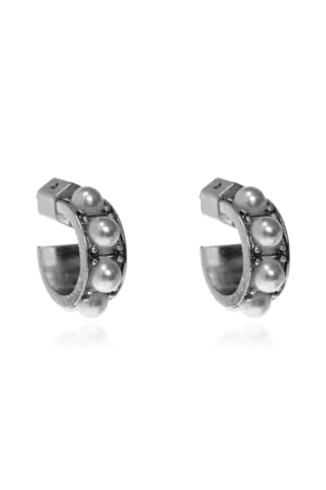 ALLSAINTS Earrings With Glass Pearls - Silver
